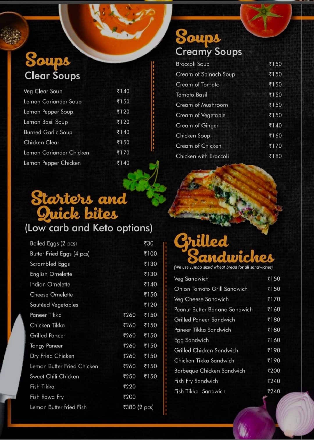 Menu of Lean Stories, Erandwane, Pune