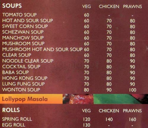 Menu at Djs Kitchen, Mumbai