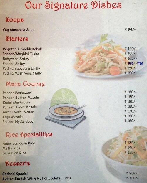 Gokul Kuteera Menu, Menu podniku Gokul Kuteera, Indiranagar, Bangalore ...
