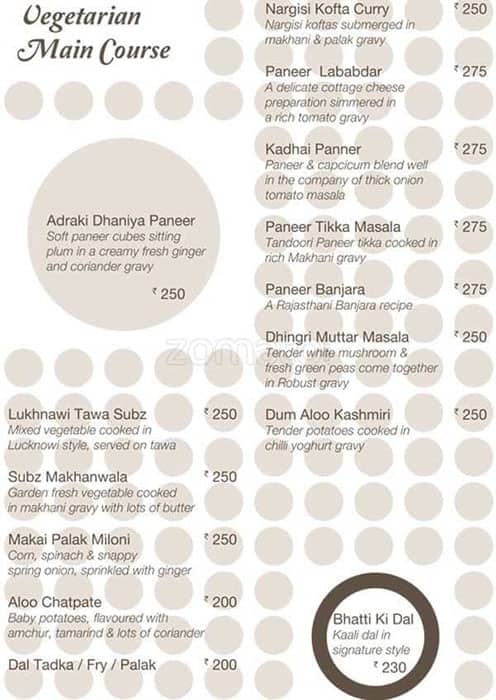 Menu at Green Peas, Indore, PV9G+FRP