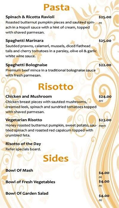 Menu at Diamond Creek Hotel restaurant, Diamond Creek, 29 Main ...