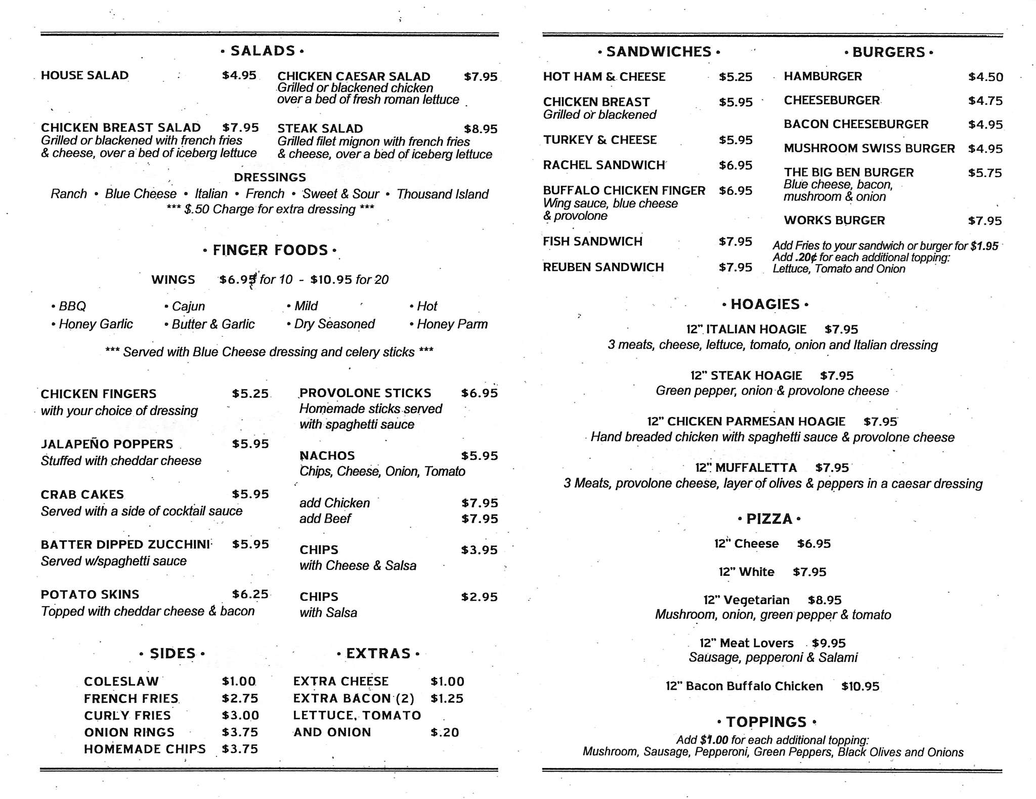 Menu at Appian Way Cafe & Lounge, Moon