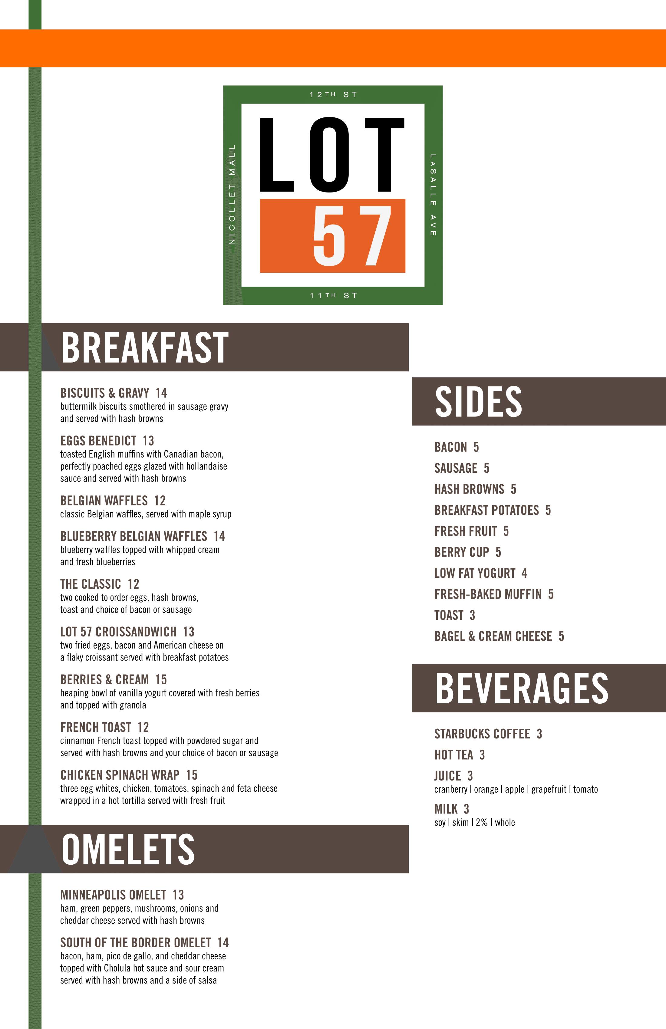 Lot 57 Kitchen Bar Menu Menu For Lot 57 Kitchen Bar Downtown
