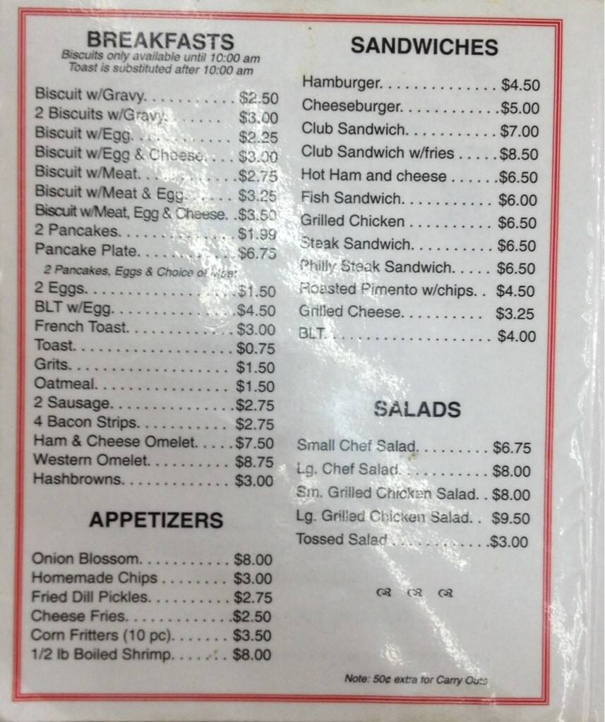 Menu at Country Vittles restaurant, Crossett, 301 Main St