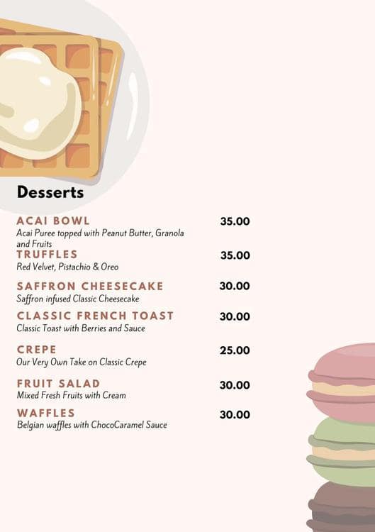 Menu of El Cafe Speciality Coffee, Al Nahyan, Abu Dhabi