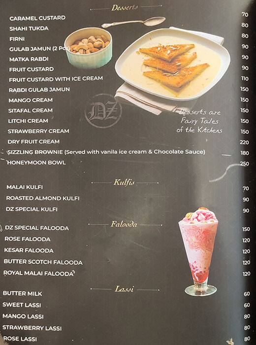 Menu at Zaika Restaurant, Mumbai, -z