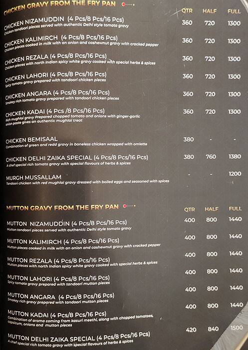 Menu at Zaika Restaurant, Mumbai, -z