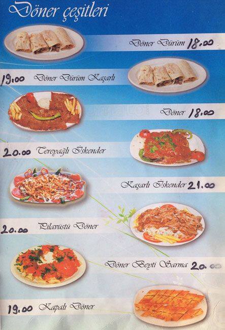 Menu at Yıldız Aspava Hacı Yıldız, Ankara