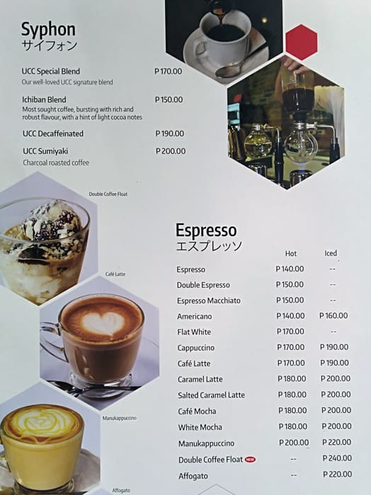 Menu at UCC Vienna Café cafe, Quezon City, RBL