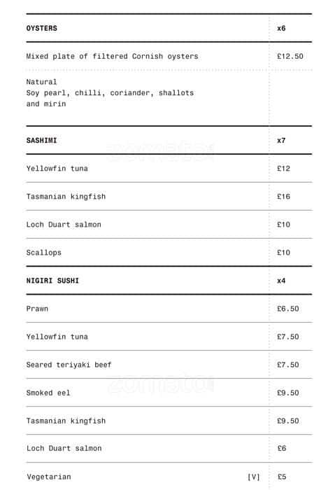 Menu at Australasia pub & bar, Manchester