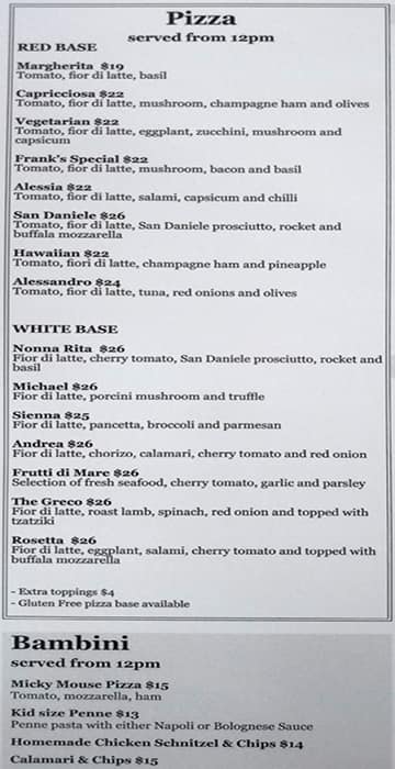 Carta del restaurante Riverside Kitchen & Events, Ascot Vale