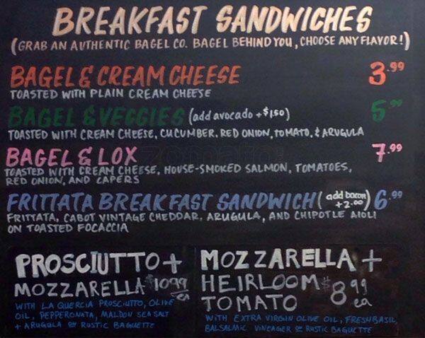 Carta del restaurante Bi-Rite Market, San Francisco, 18th St