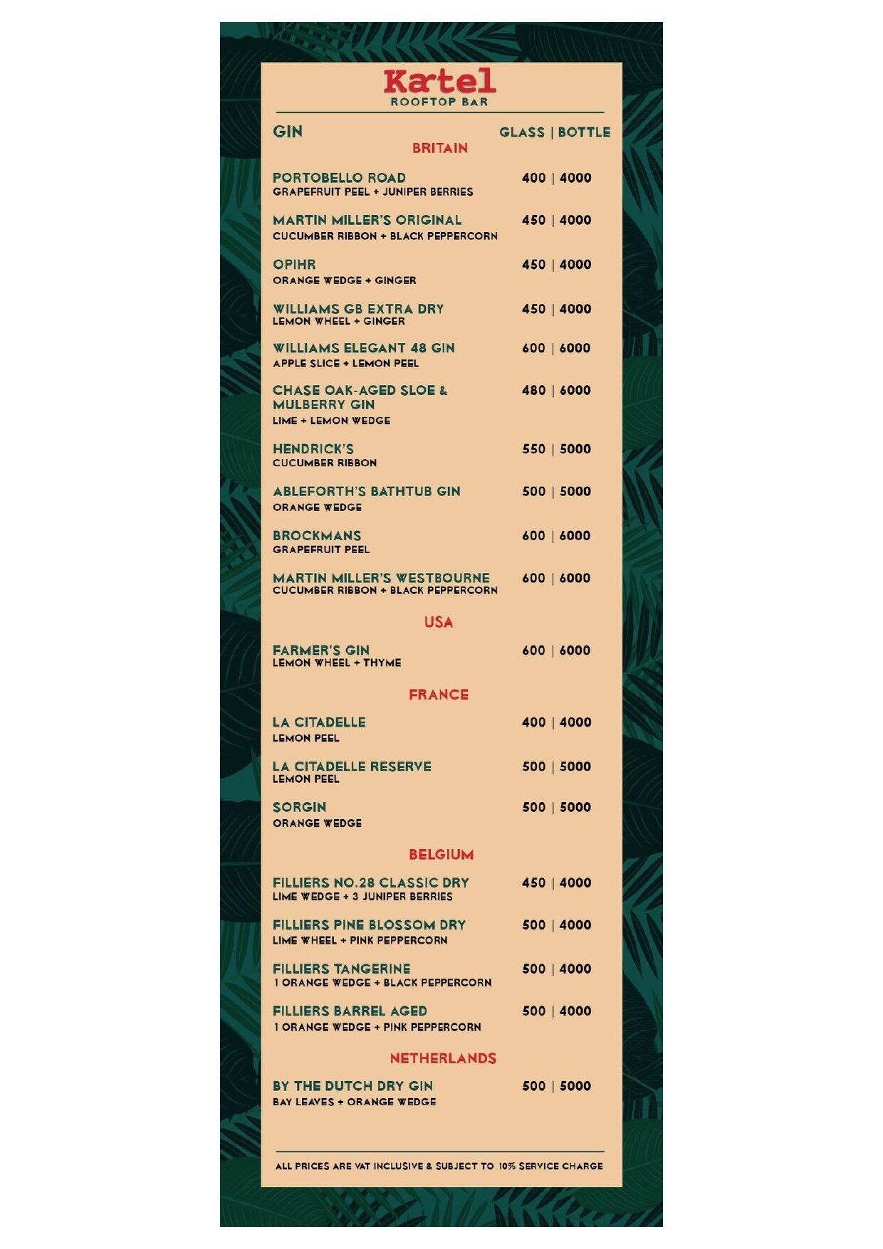 Menu at Dr. Wine Manila pub & bar, Makati
