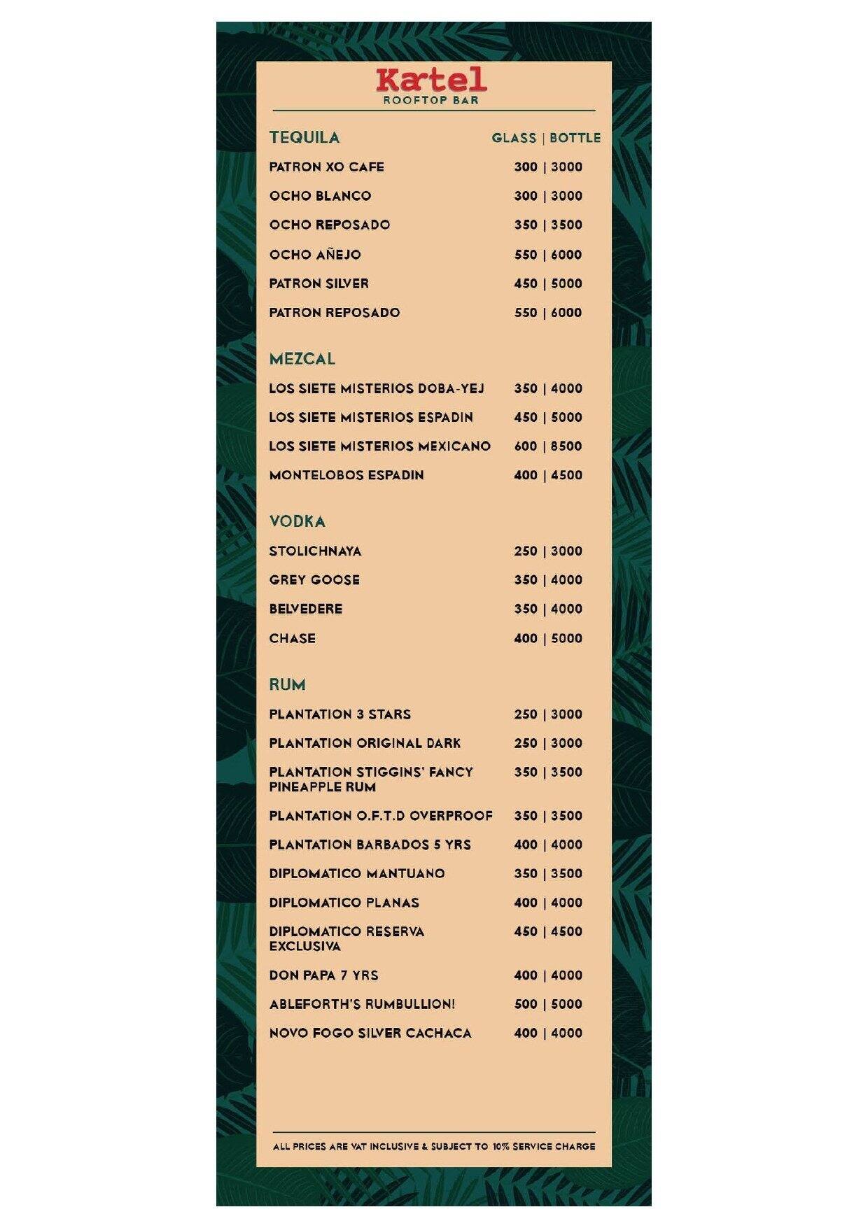 Menu at Dr. Wine Manila pub & bar, Makati