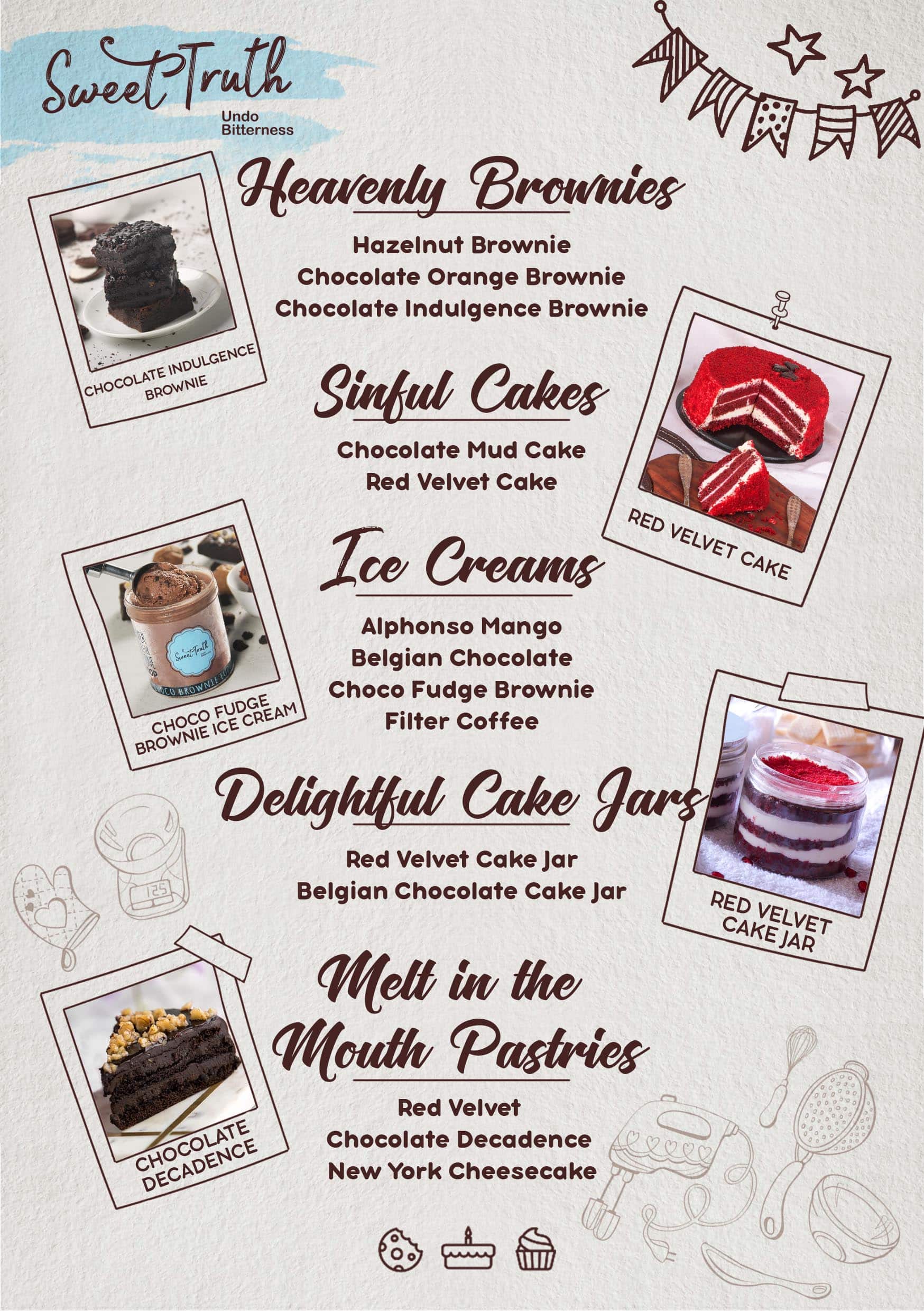 Menu of Sweet Truth - Cake and Desserts, Gulmohar Colony, Bhopal