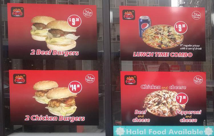 Carta de pizzería Heat, Auckland