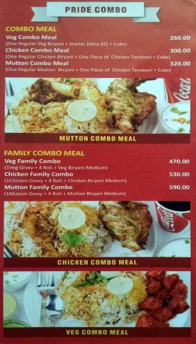 Menu at Pride Kitchen Hyderabadi Biryani, Kalyan, Shop No.1 & 2