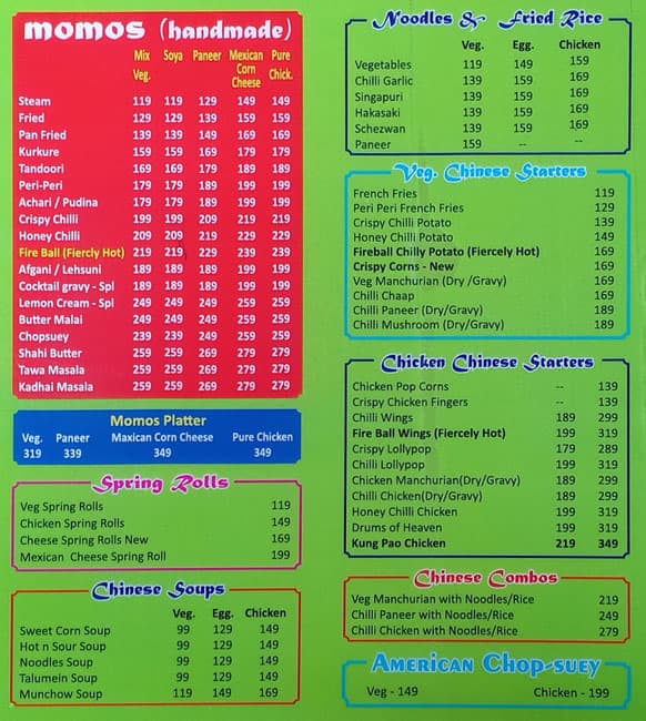 Menu of GBS- The Barbequers, Paschim Vihar, New Delhi