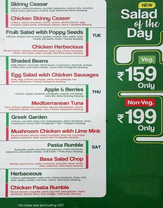 Menu of Saladify, Akota, Vadodara