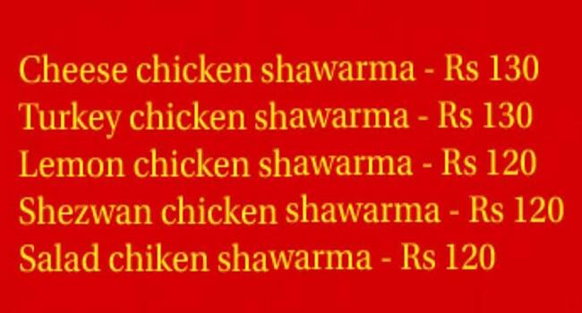 Menu of Shawarma Hub & Biryani, A S Rao Nagar, Secunderabad