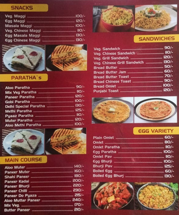Menu of Unique Fast Food, Chembur, Mumbai