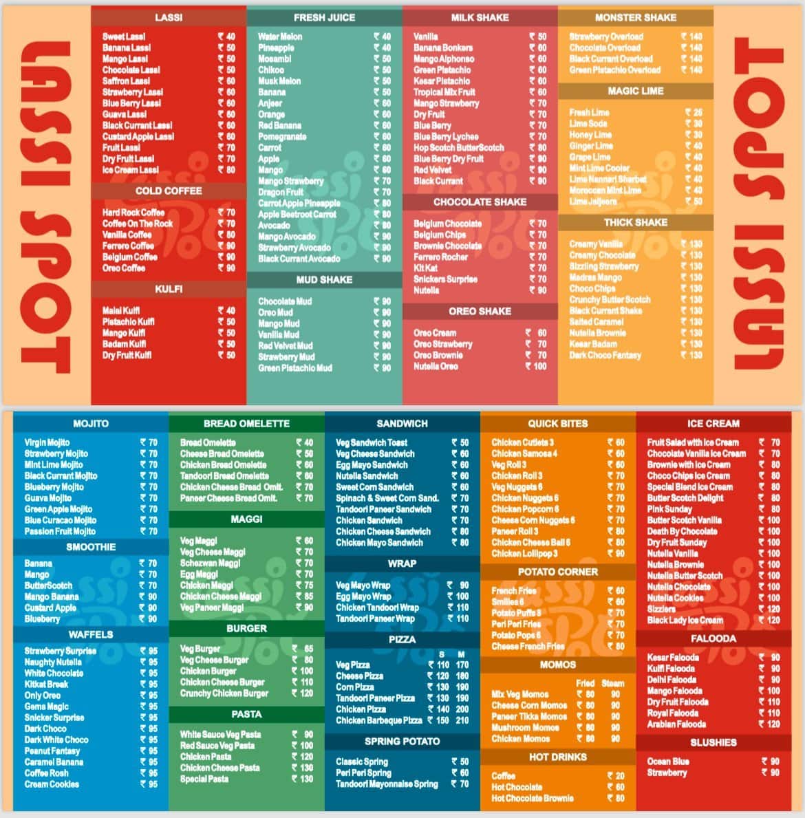 Menu of Lassi Spot, Aminijikarai, Chennai