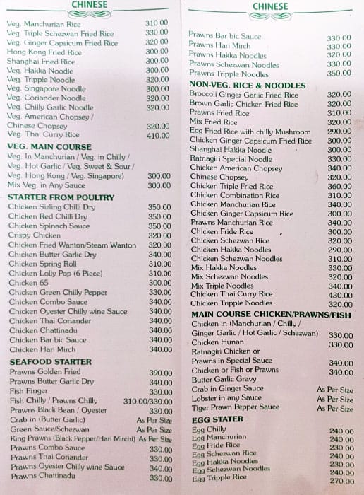Menu of Ratnagiri Malvani Food, Goregaon East, Mumbai