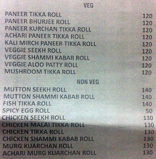 Menu at Tikka Express - Abhir Foods, Sahibzada Ajit Singh Nagar, 168