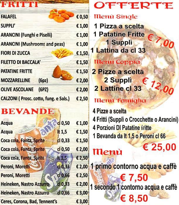 Menu da Buon Appetito 2 Roma ristorante, Roma