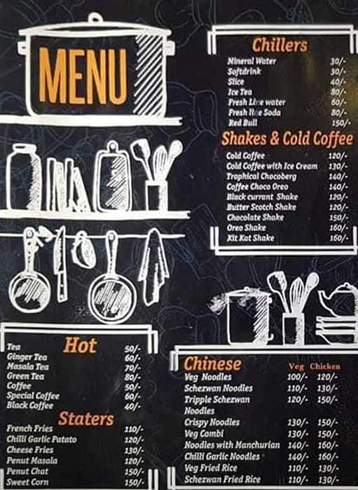 Menu of Cafe Alabina, Arera Colony, Bhopal