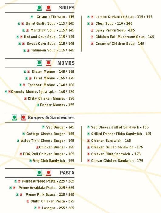 Menu at Gola Sizzlers Rdc, Ghaziabad