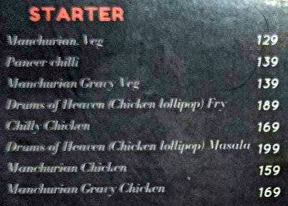 Menu of House Of Meal, Kharadi, Pune