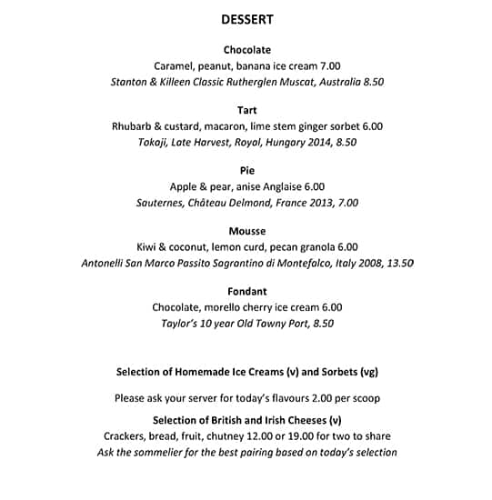 Menu at The Gun, Docklands pub & bar, London, 27 Coldharbour