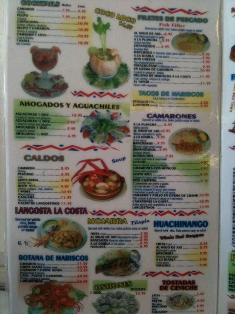 La Costa Menu, Menu for La Costa, Bell, Bell - Urbanspoon/Zomato