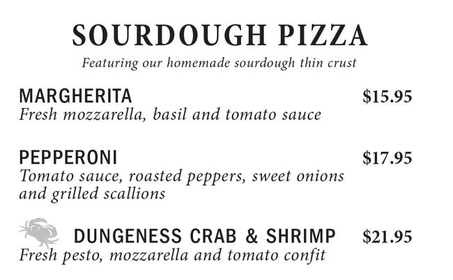 Menu at Boudin Bakery, San Francisco, 160 Jefferson St