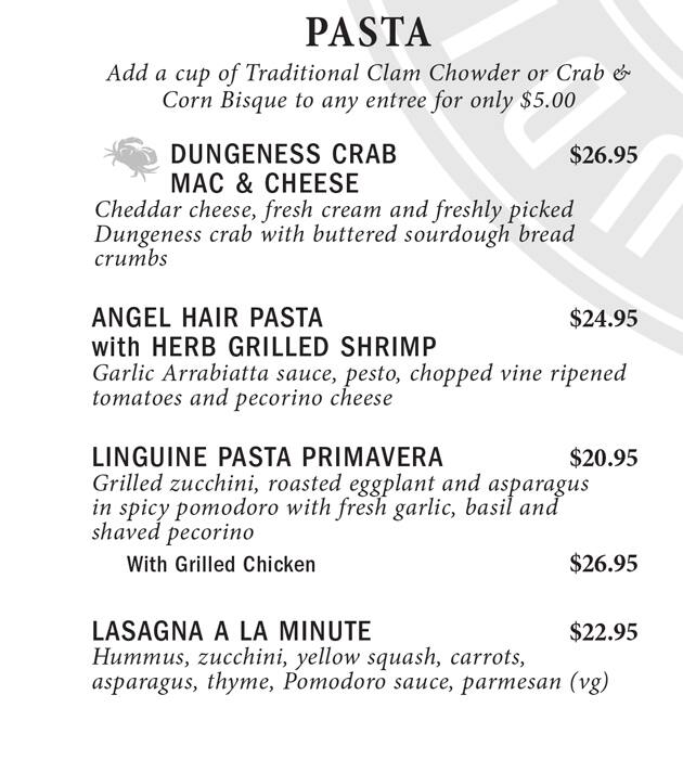 Menu at Boudin Bakery, San Francisco, 160 Jefferson St