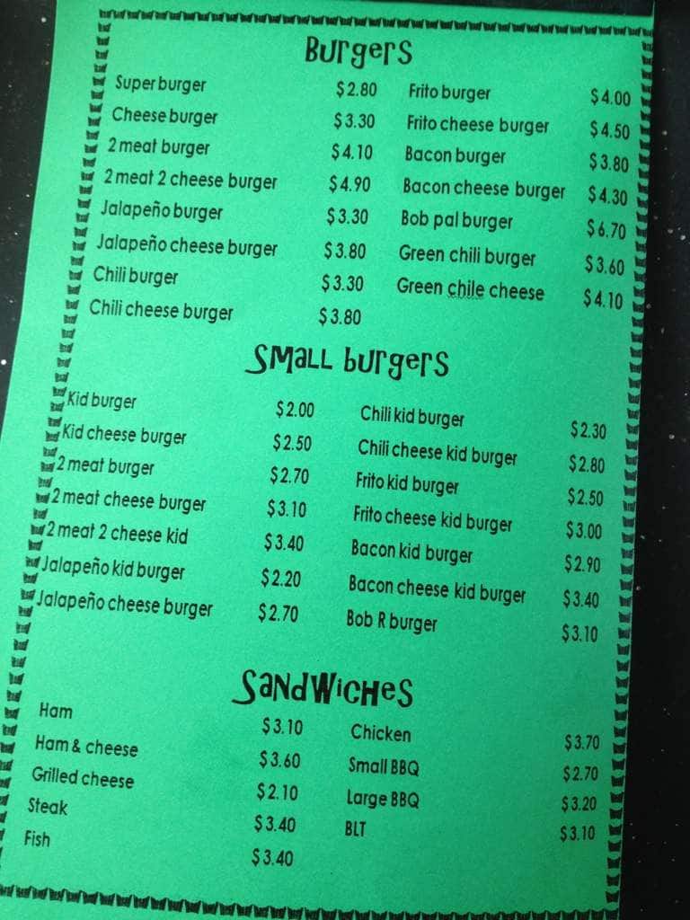 Menu at Super Burger restaurant, Monahans, 304 E Sealy Ave