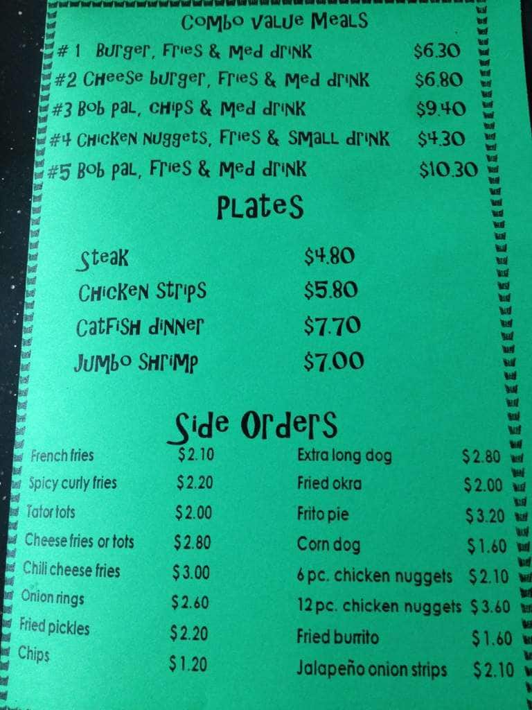 Menu at Super Burger restaurant, Monahans, 304 E Sealy Ave