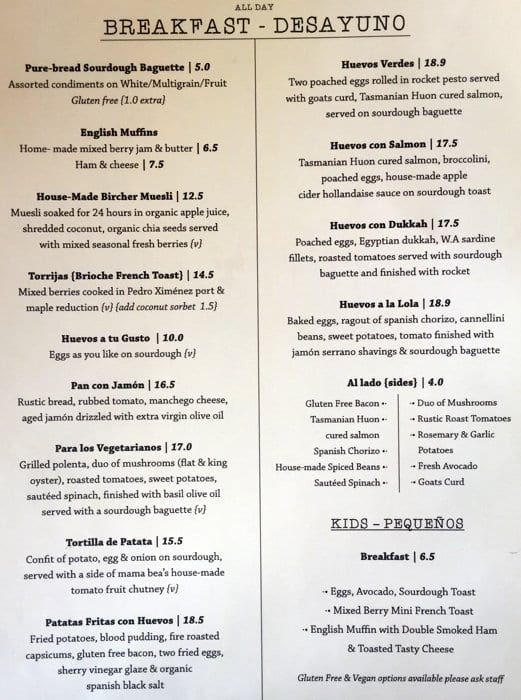 Lola Cafe Menu Menu For Lola Cafe Seddon Melbourne Urbanspoonzomato