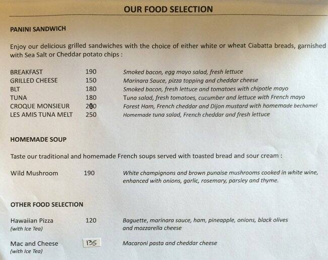 Cafe Des Amis Menu, Menu for Cafe Des Amis, Capitol Site, Cebu City ...