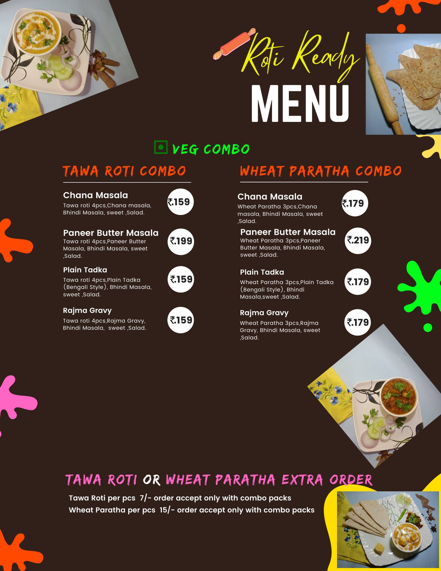 Menu at Roti Ready, Chennai