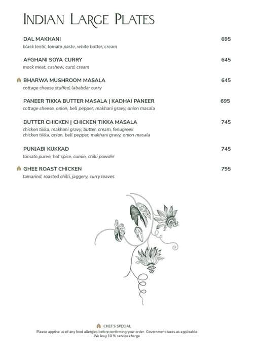 Menu of Kipos, Punjabi Bagh, New Delhi