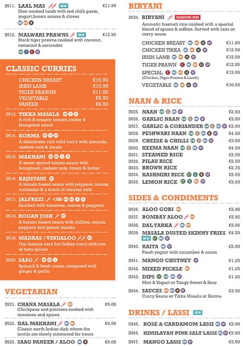 Menu at Lets Eat In Sandyford fast food, Dublin, Unit 61B