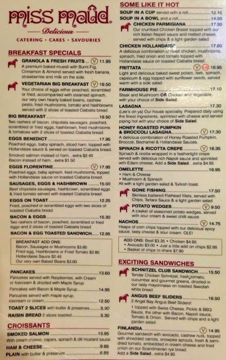 Miss Maud Pastry House Cafe Menu - Urbanspoon/Zomato