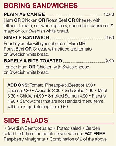 Menu at Miss Maud Pastry Shop 97 Murray St restaurant, Perth