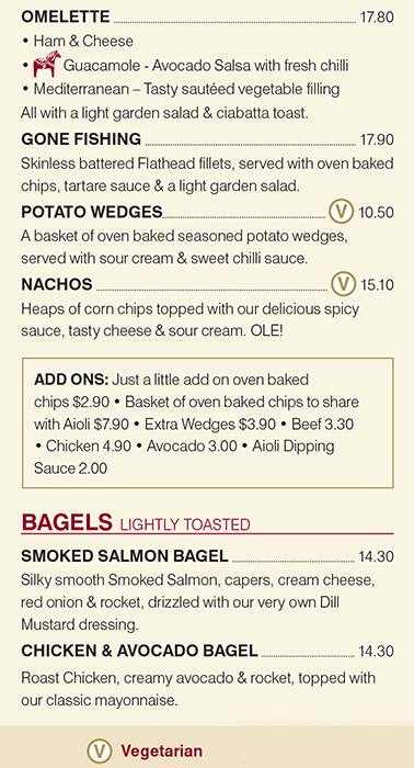 Menu at Miss Maud Pastry Shop 97 Murray St restaurant, Perth