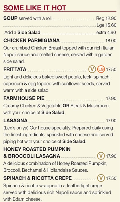 Menu at Miss Maud Carillon City Arcade restaurant, Perth, 207 Murray St