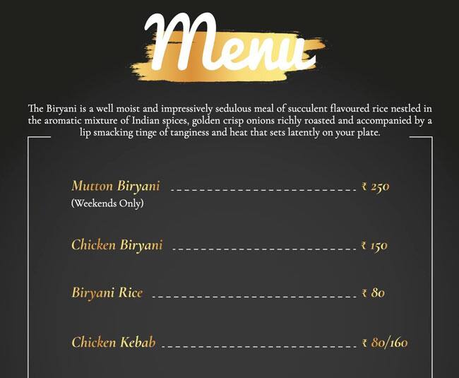 Menu of Dads Kitchen, Hennur, Bangalore