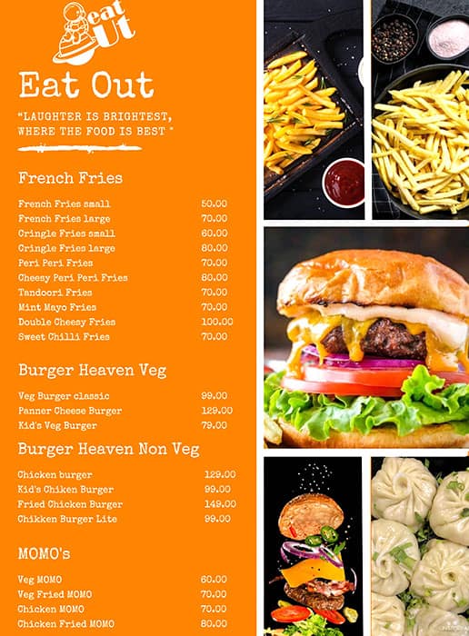 Menu of Eat Out, Thuraipakkam, Chennai
