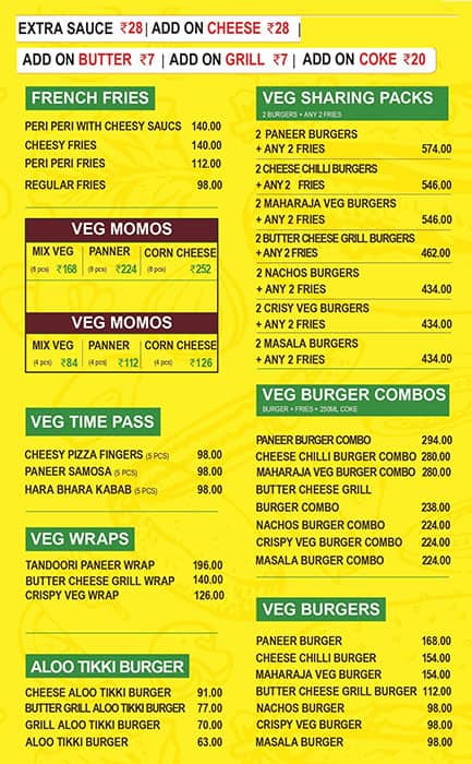 Menu of The Burger Junction, Ulhasnagar, Thane